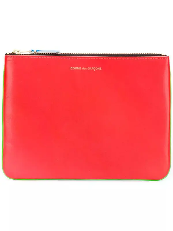 Comme Des Garçons Top Zip Pouch - Red
