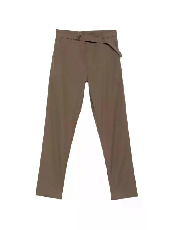 Canali Belted Trousers - Brown