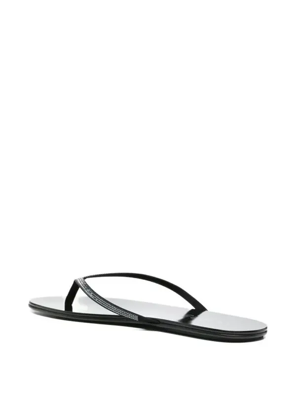 PEDRO GARCIA Embellished Thong Flip Flops - Black