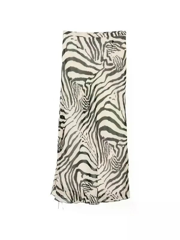 IRO PARIS Tilly Zebra-print Midi Skirt