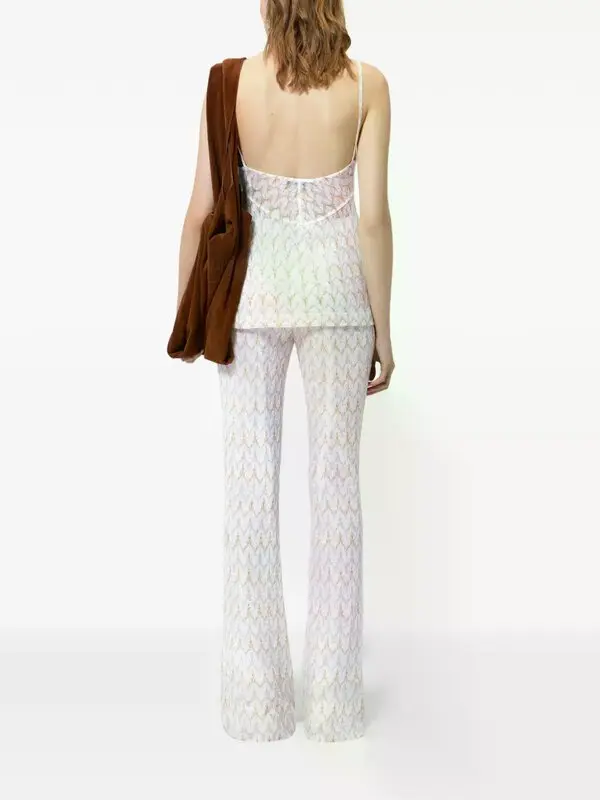 Missoni Zigzag-patterned Flared Trousers - White