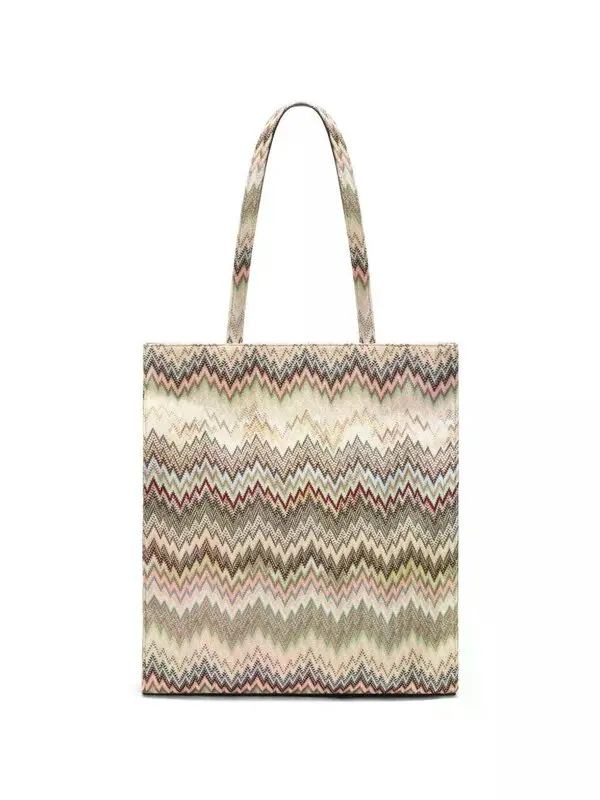Missoni Zigzag Pattern Tote Bag - Neutrals