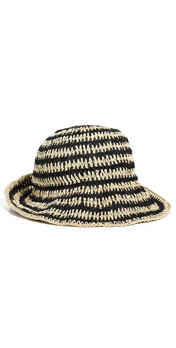 Eugenia Kim Jonah Crochet Straw Hat - Natural/black