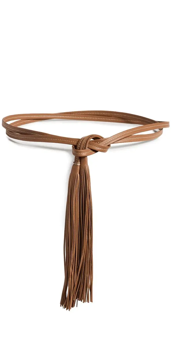 B-low The Belt Coraline Fringe Leather Wrap Belt - Cuoio