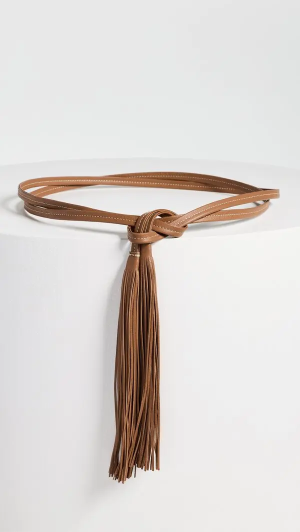 B-low The Belt Coraline Fringe Leather Wrap Belt - Cuoio