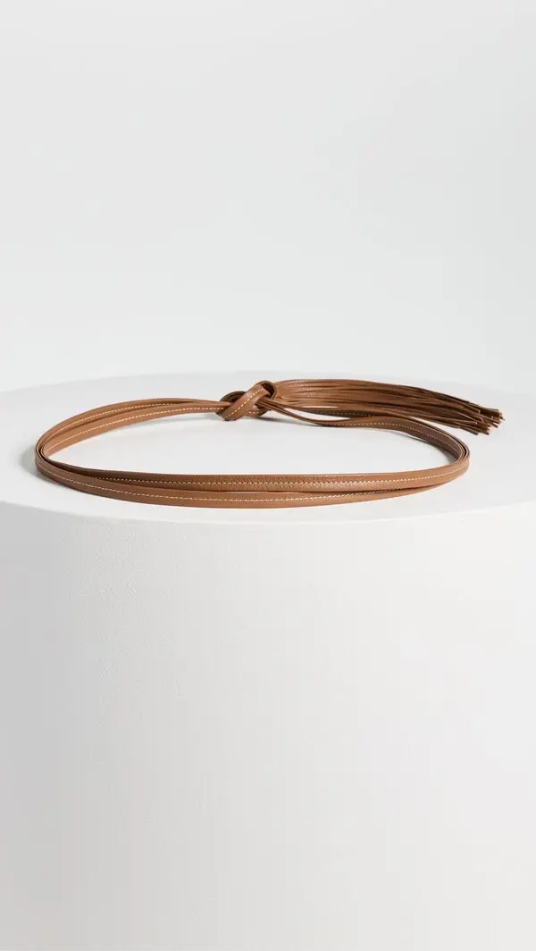 B-low The Belt Coraline Fringe Leather Wrap Belt - Cuoio