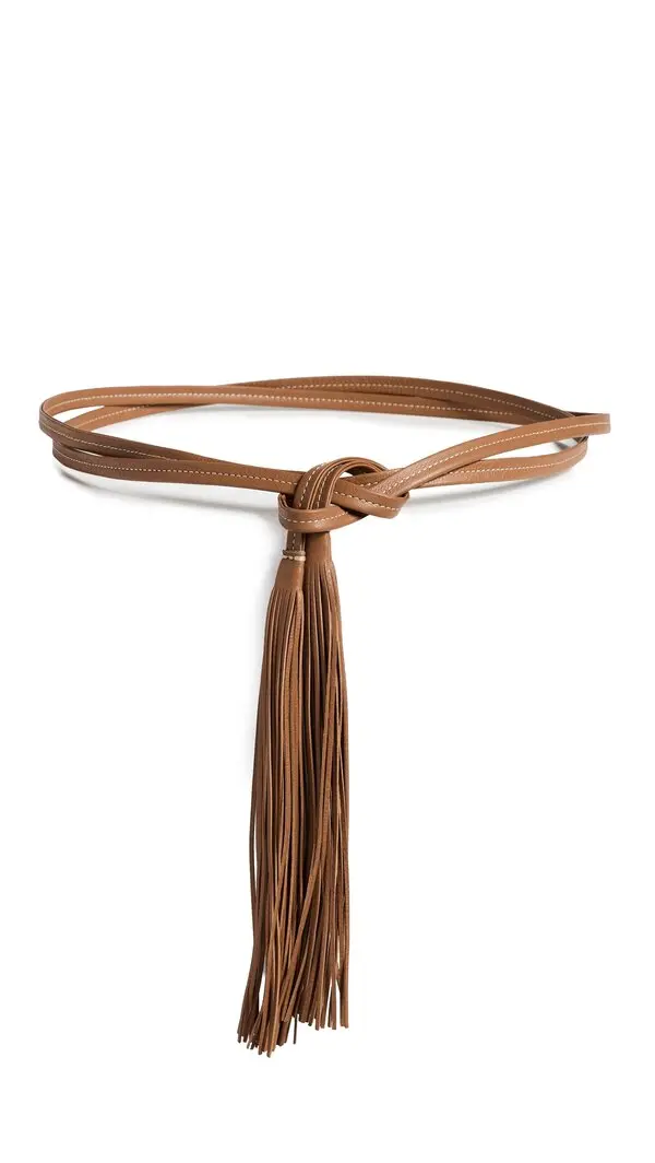 B-low The Belt Coraline Fringe Leather Wrap Belt - Cuoio
