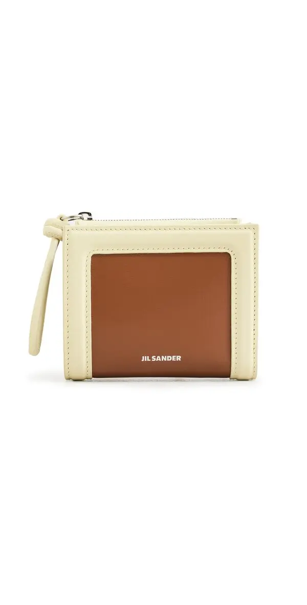JIL SANDER Mini French Giro Wallet - Tan