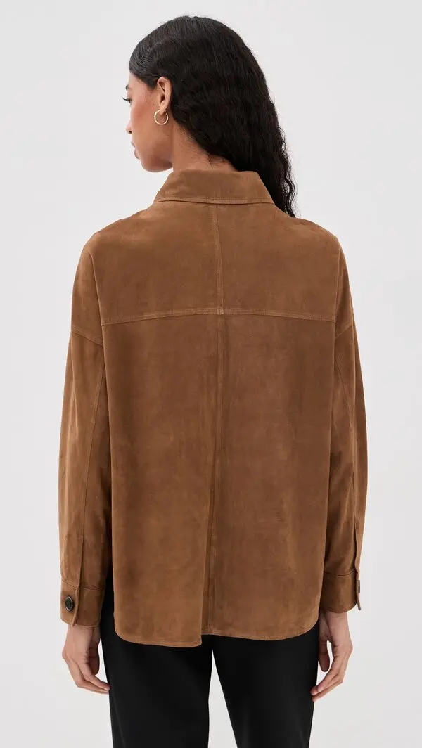 ARMA Kaylee Lamb Paper Leather Jacket - Saddle