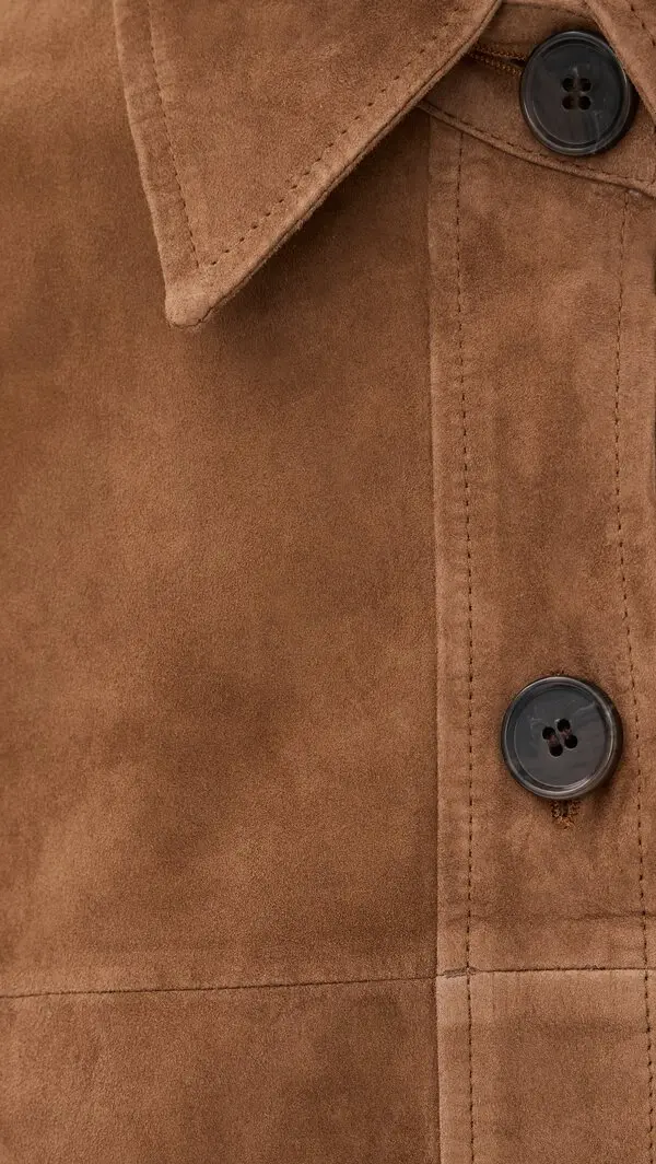ARMA Kaylee Lamb Paper Leather Jacket - Saddle