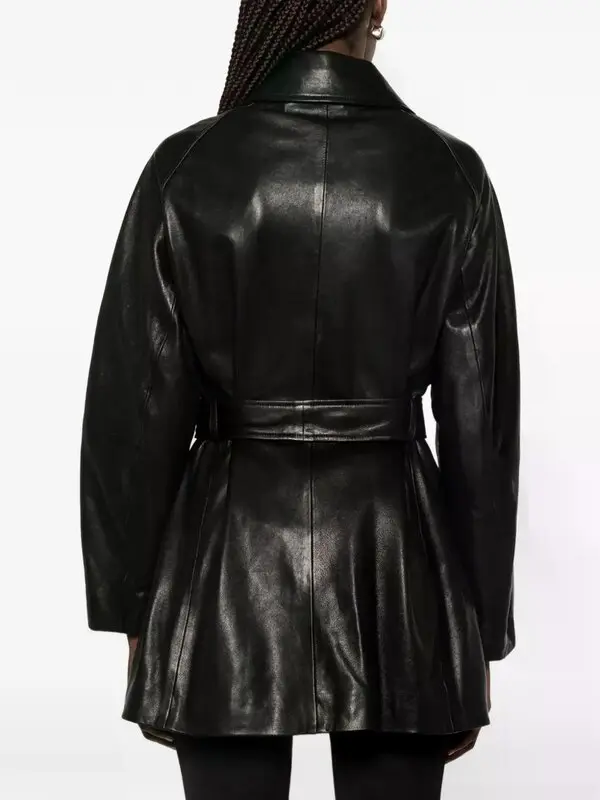 Nour Hammour Quinn Leather Coat