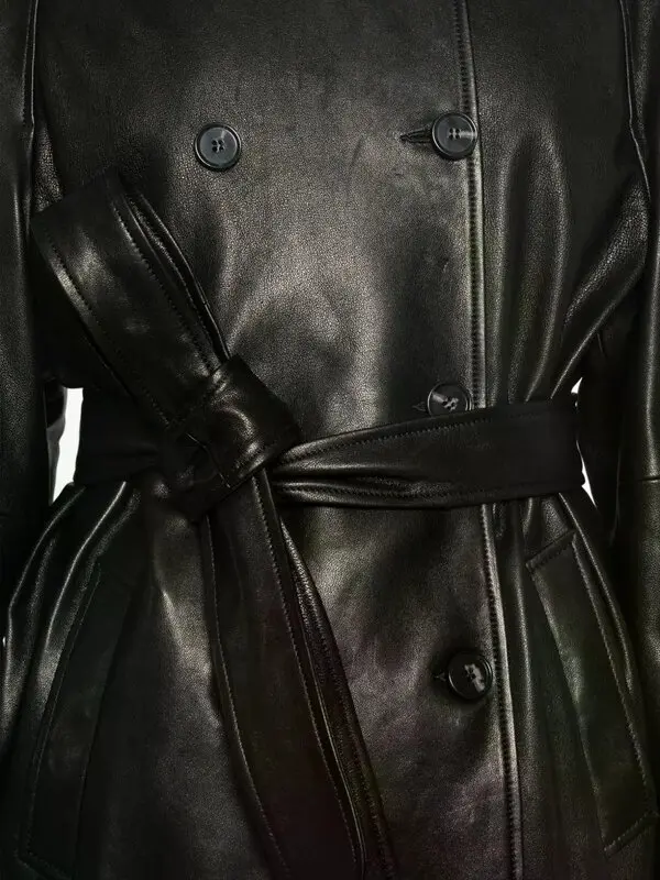 Nour Hammour Quinn Leather Coat