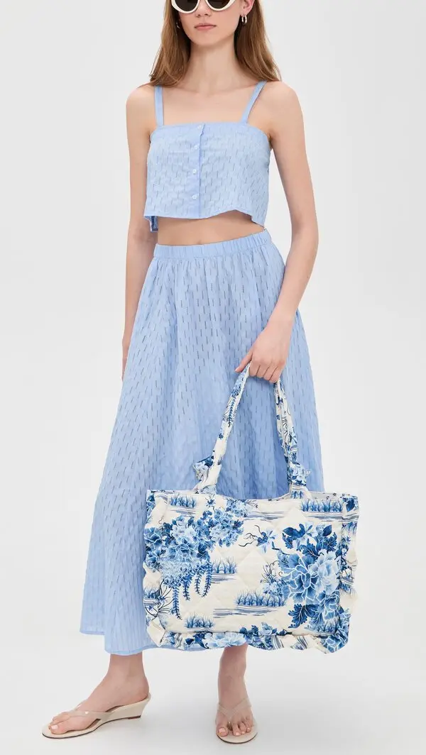 Agua Bendita Ambroise Ivy Quilted Tote Bag