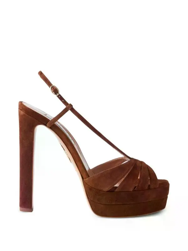 AQUAZZURA Aimée Platform Sandals - Brown