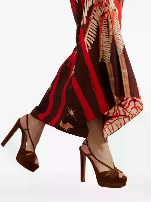 AQUAZZURA Aimée Platform Sandals - Brown