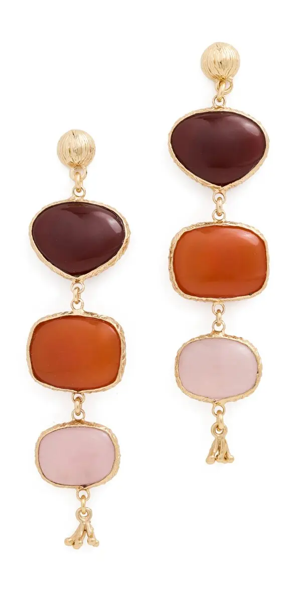 Gas Bijoux Silene Drop Earrings - Orange