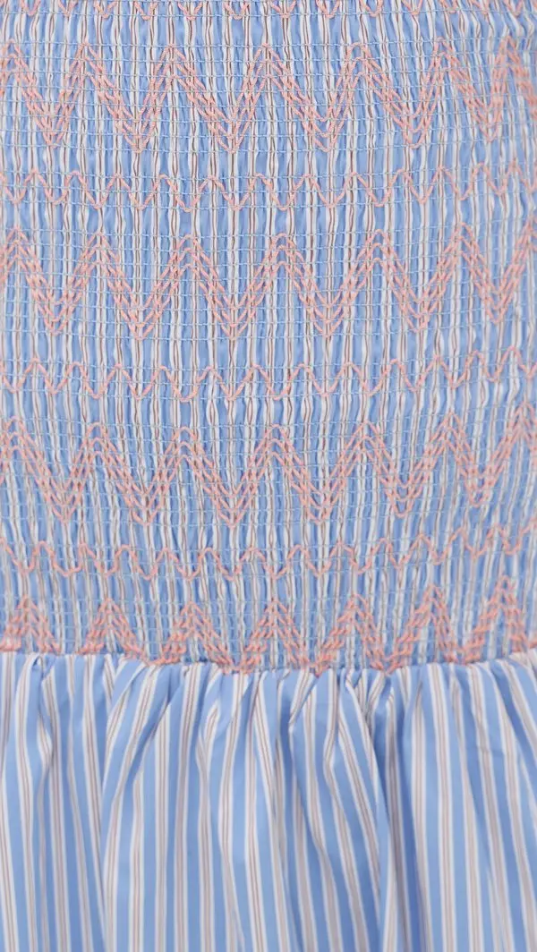 Line & Dot Eleni Strapless Smocked Maxi Dress