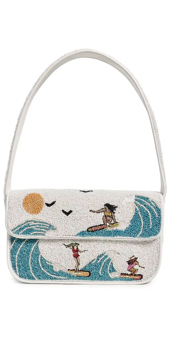 Staud Tommy Beaded Shoulder Bag - Surf Babes