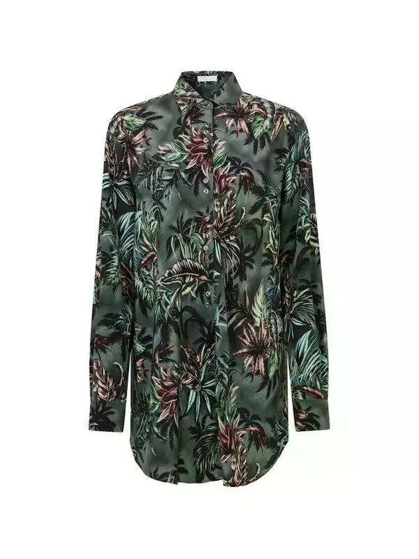 Rabanne Floral-printed Silk Shirt