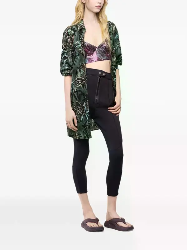 Rabanne Floral-printed Silk Shirt