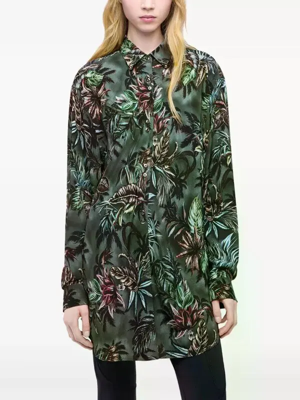 Rabanne Floral-printed Silk Shirt