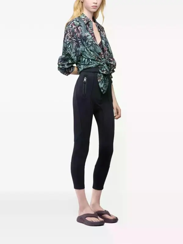 Rabanne Floral-printed Silk Shirt - Green