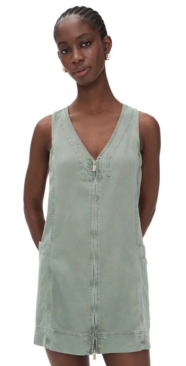 Splendid Lounge Denim Mini Dress - Eucalyptus