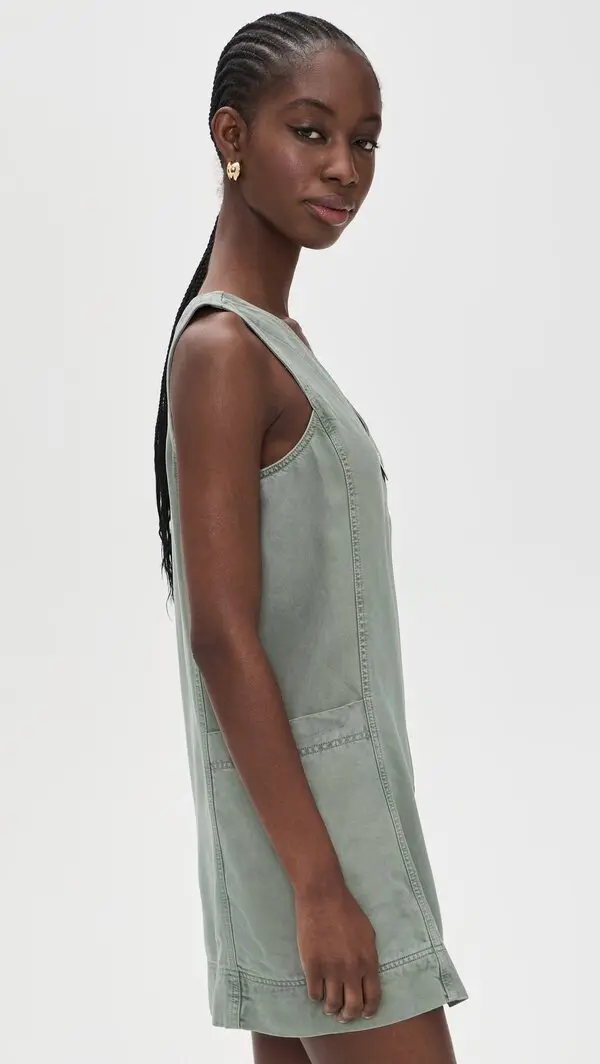 Splendid Lounge Denim Mini Dress - Eucalyptus