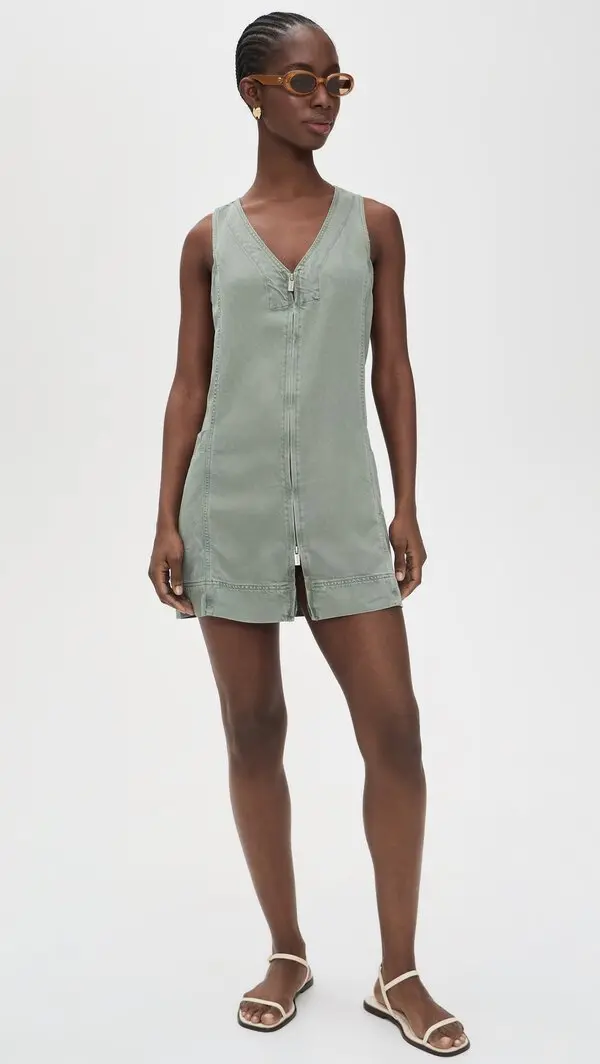 Splendid Lounge Denim Mini Dress - Eucalyptus
