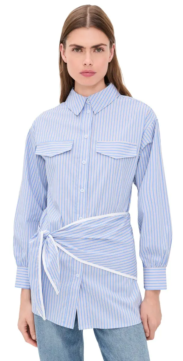 Line & Dot Eleni Button Down Shirt Tunic