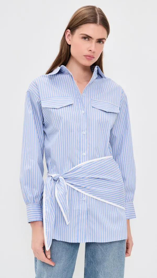 Line & Dot Eleni Button Down Shirt Tunic