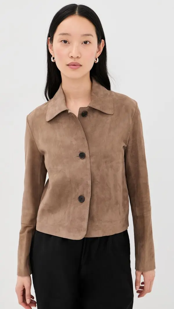 ARMA Emy Goat Suede Jacket - Soil