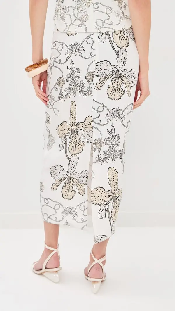 ISLA & WHITE Onia Silk Skirt