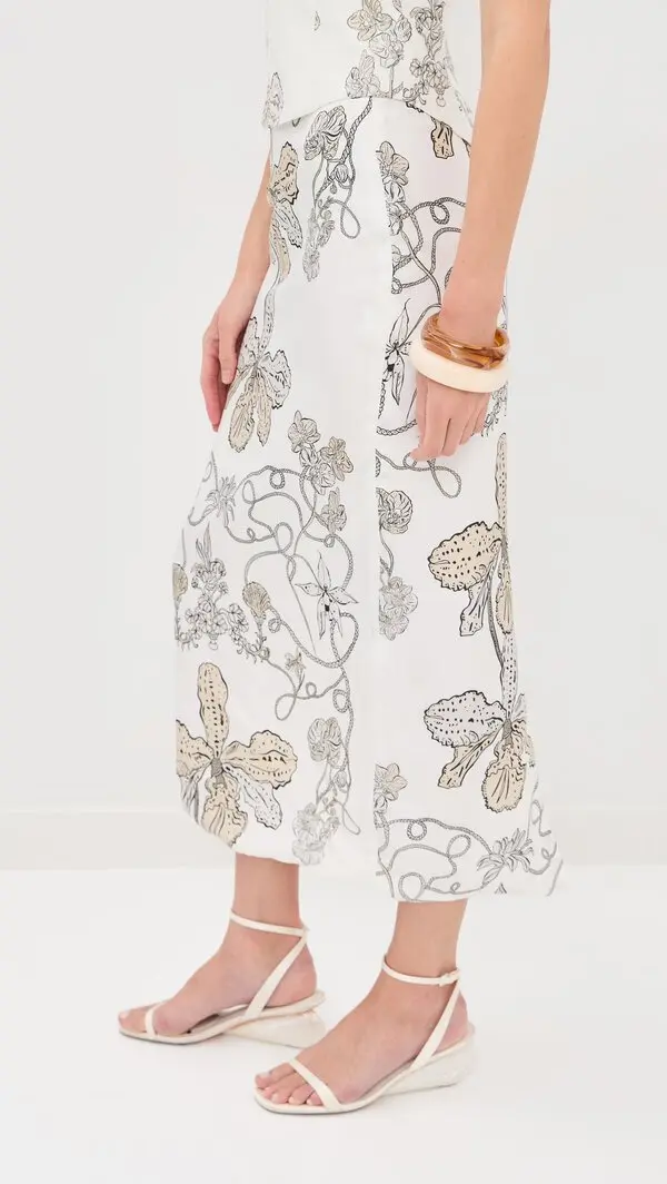 ISLA & WHITE Onia Silk Skirt
