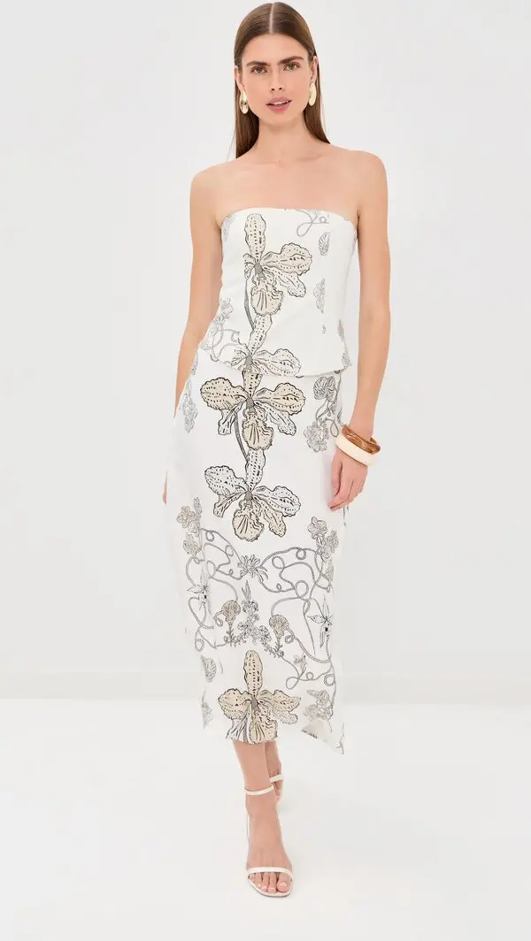 ISLA & WHITE Onia Silk Skirt
