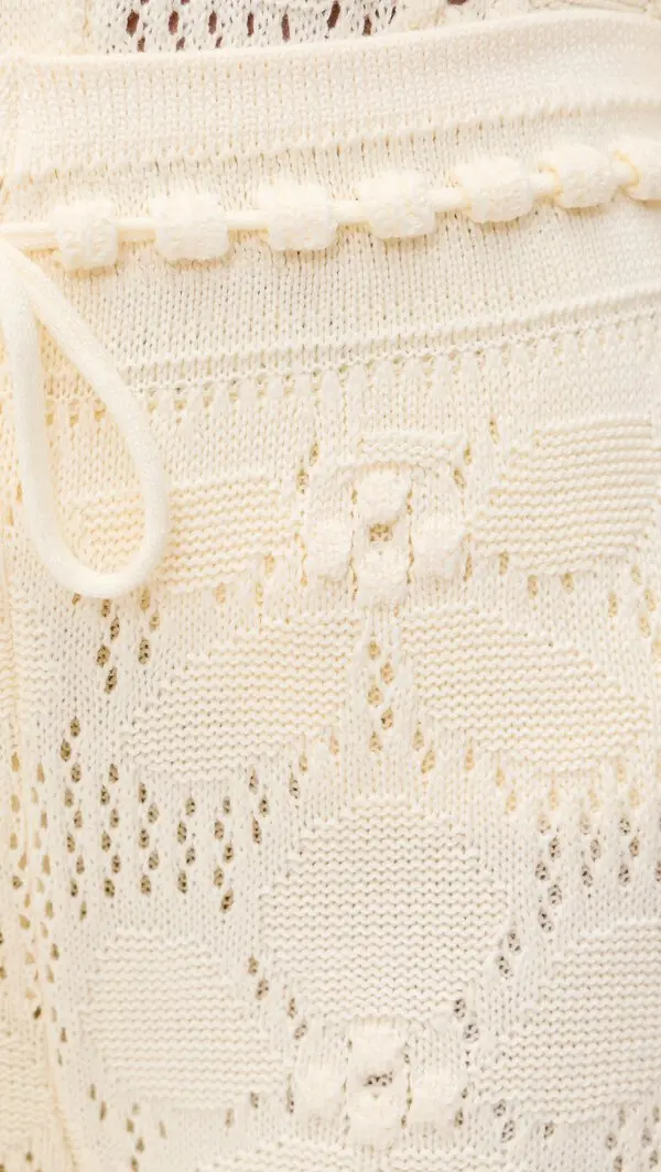 DRESS TO Floral Crochet Wide Leg Pants