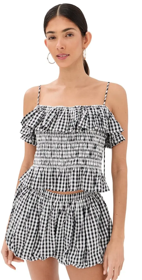 Alix Of Bohemia Clara Check Top - Multi Color