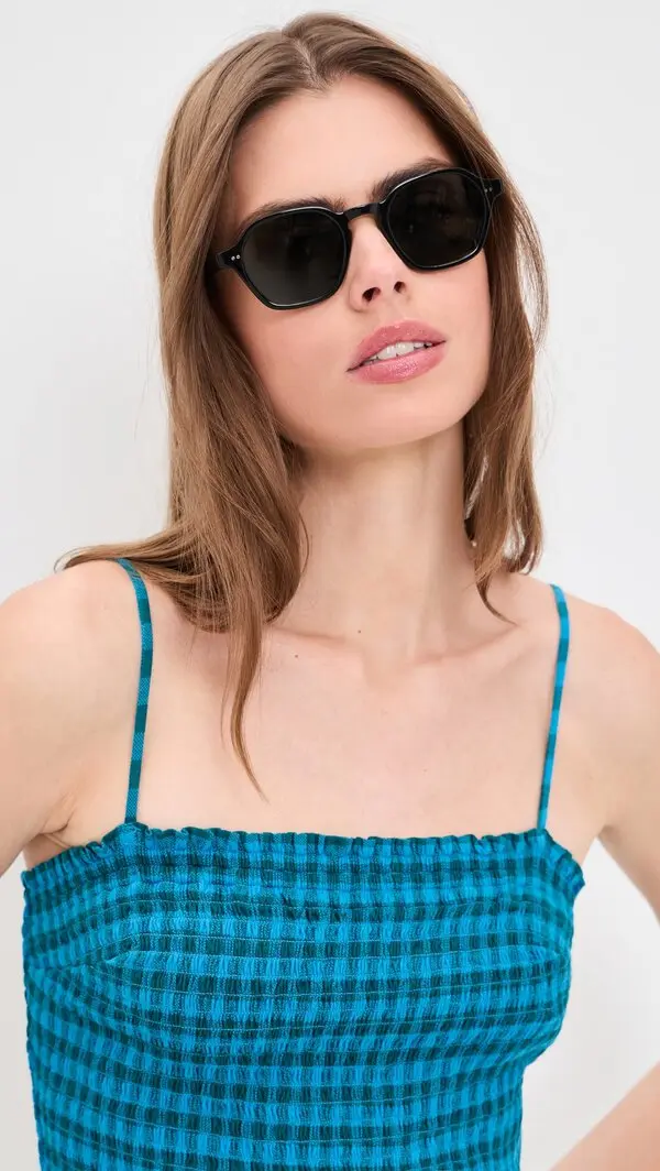Garrett Leight Temescal Sunglasses - Bk/sfpbs