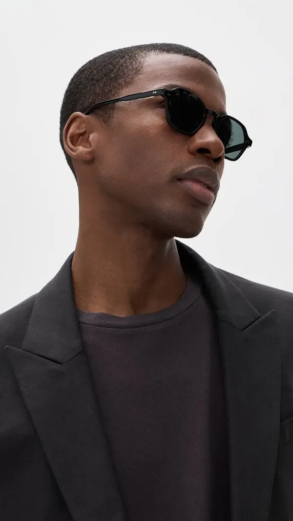 Garrett Leight Temescal Sunglasses - Bk/sfpbs