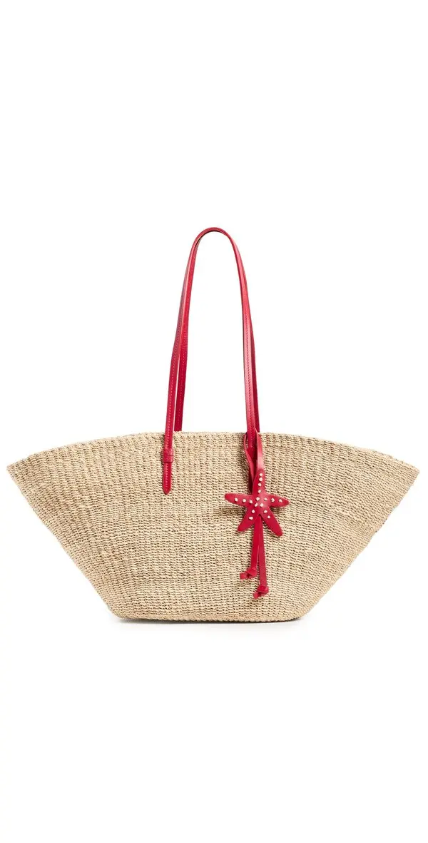 Poolside East West Charm Tote - Tomato