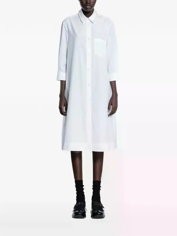 Simone Rocha Button-placket Shirt Dress - White