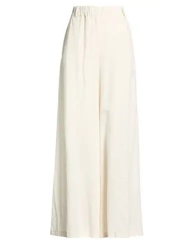 KAOS JEANS Wide-leg Viscose Linen Pants - Off White