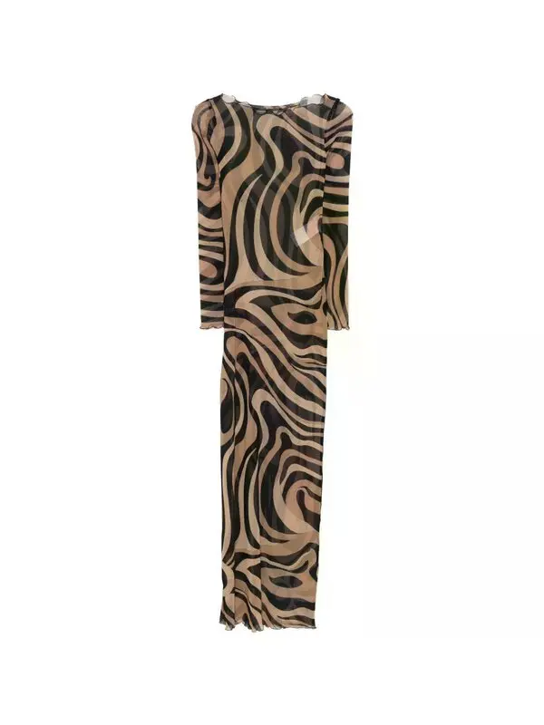 Emilio Pucci Patterned Maxi Dress - Brown