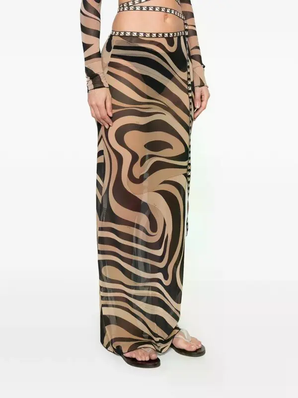 Emilio Pucci Marmo Print Maxi Skirt