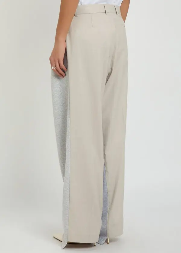 BETTTER Contrasting Cotton And Wool-blend Trousers