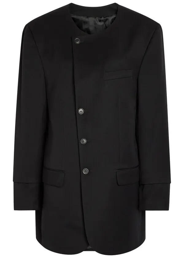BETTTER Oversized Wool-blend Mini Blazer Dress