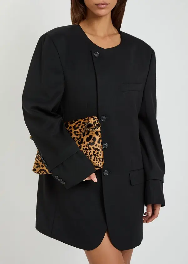 BETTTER Oversized Wool-blend Mini Blazer Dress