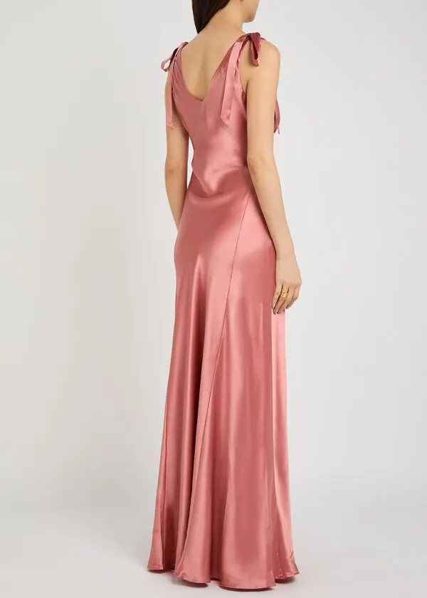REFORMATION Pernille Silk Gown - Pink