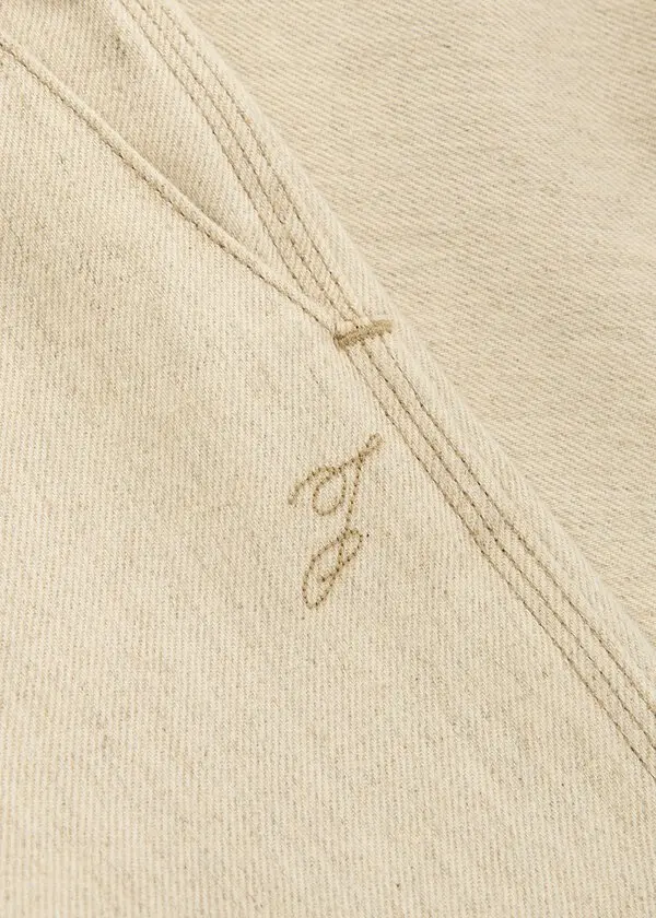 Jacquemus Le De-nimes Paysan Wide-leg Cotton-blend Trousers - Beige