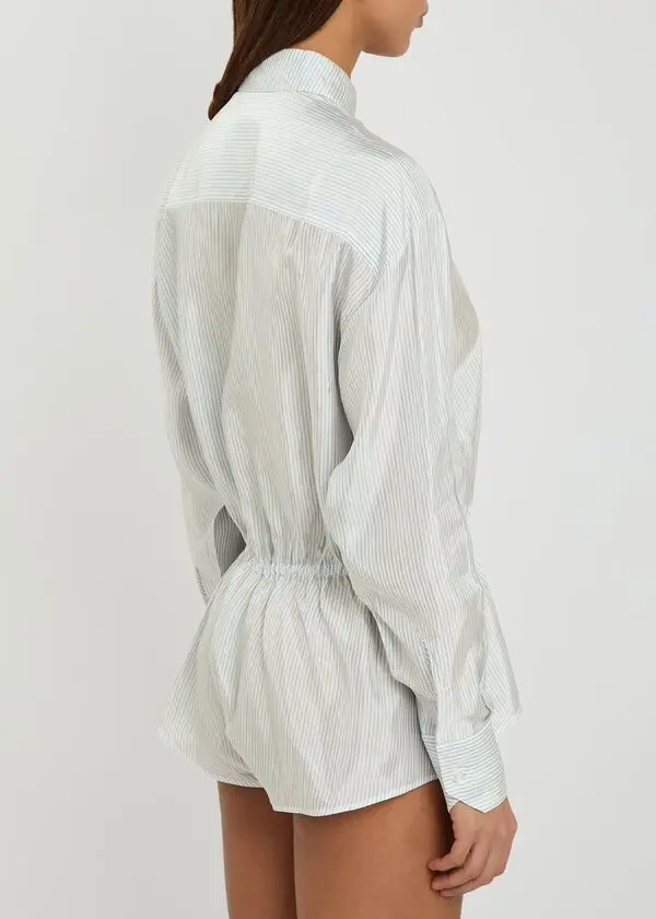 BETTTER Striped Satin Bodysuit